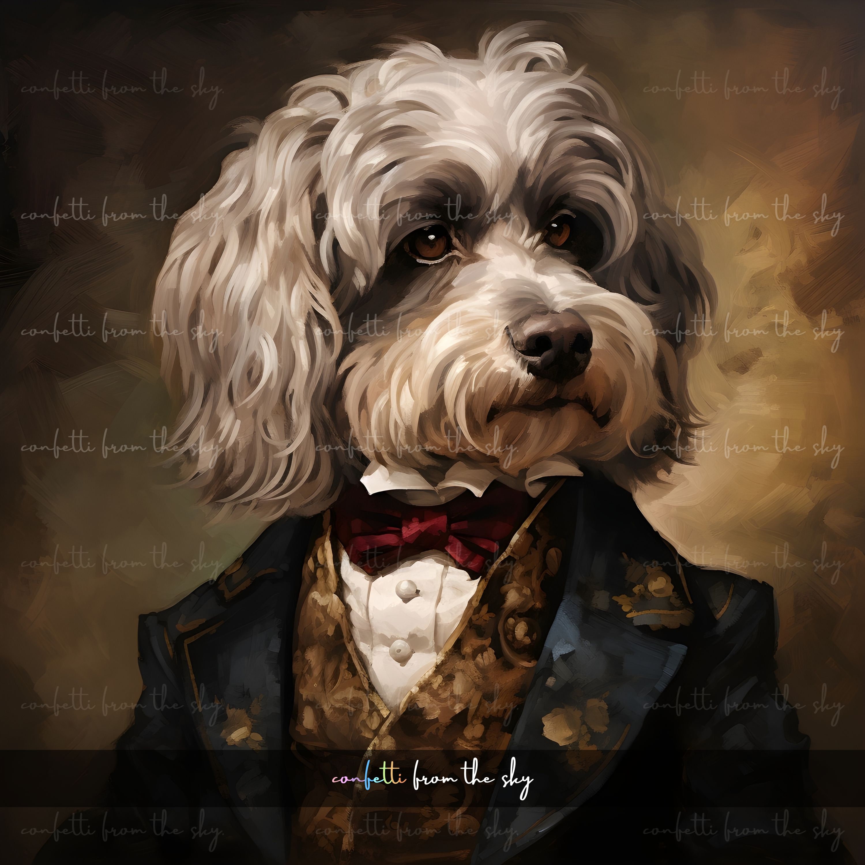 Dapper Doodle Wall Art Printable Doodle Art Print Unique Dog Art ...