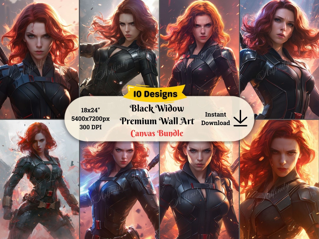 Black Widow Marvel Poster Unique Black Widow Wall Art Superheroes ...