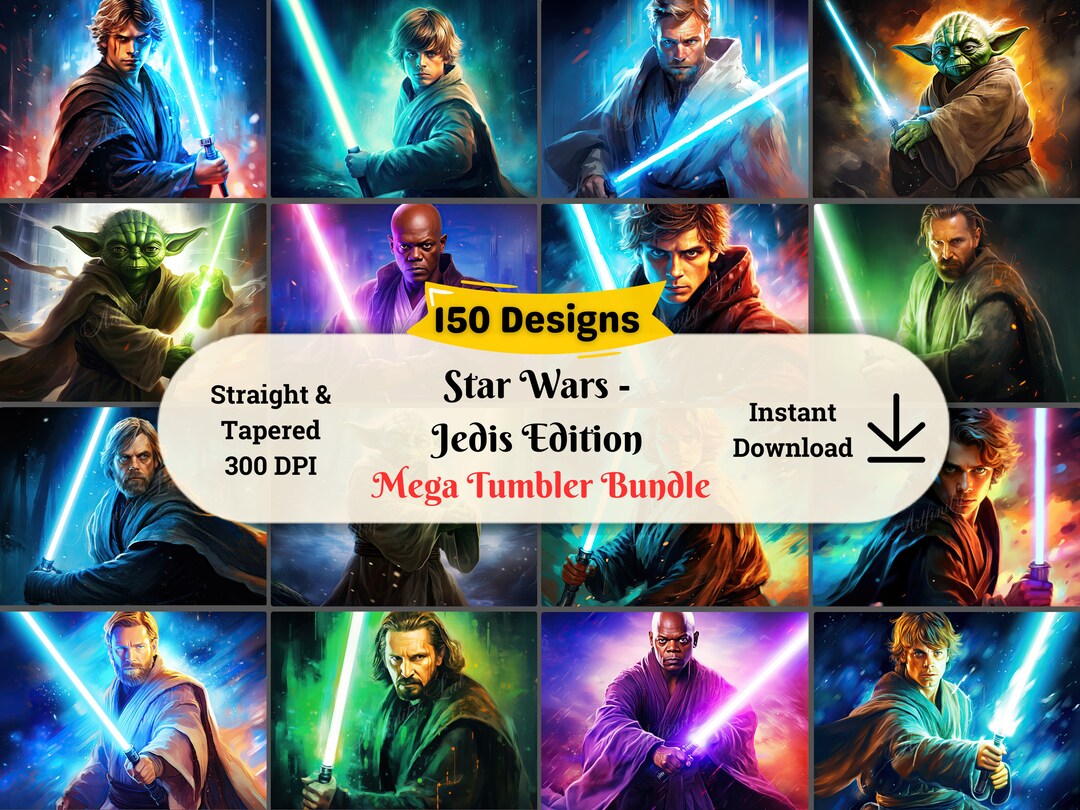 Unique Star Wars Tumbler Wrap 20oz Tumbler Sublimation Design 150 Jedi ...