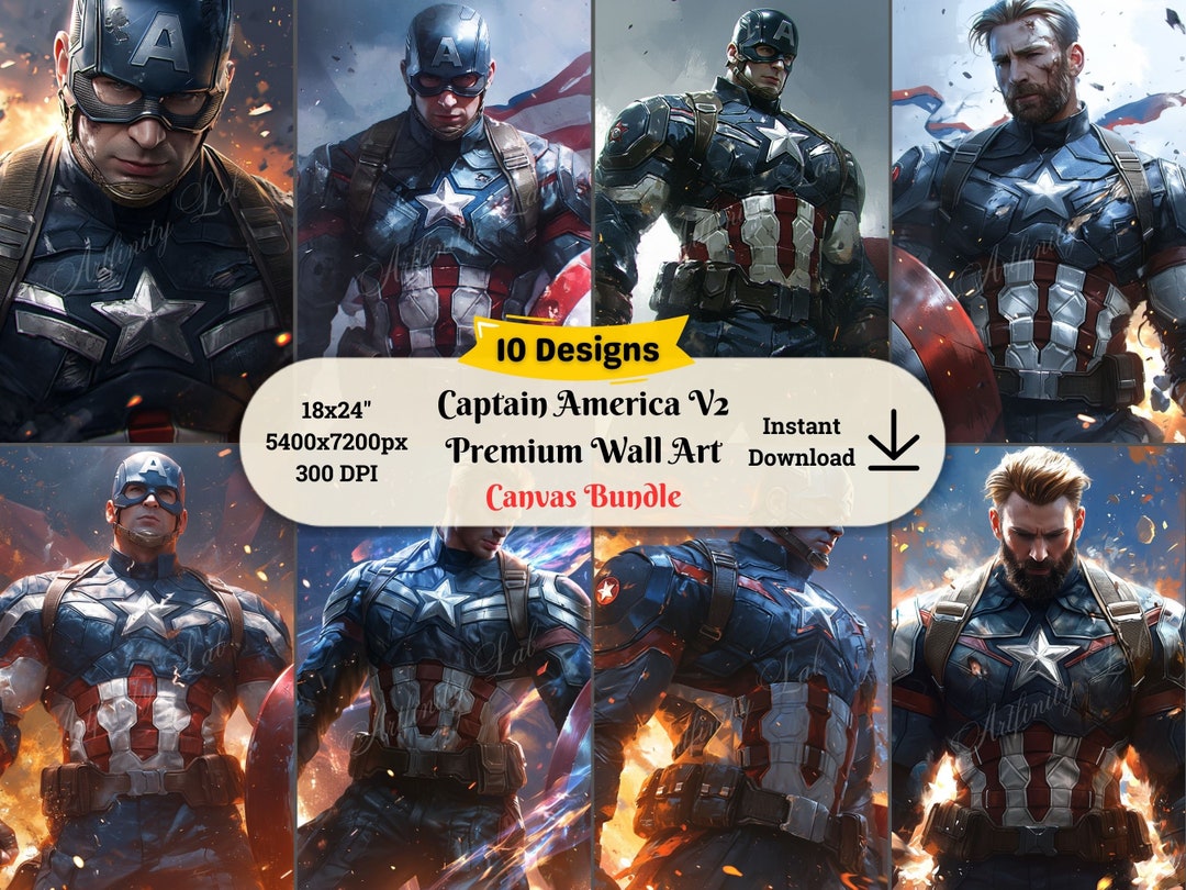 Captain America Marvel Poster Unique Captain America Wall Art ...