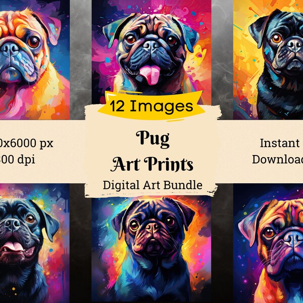 Pug Art Print - Etsy