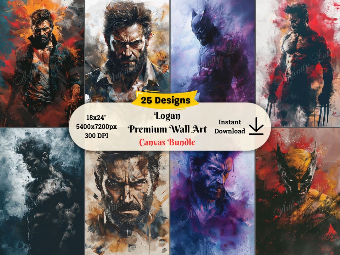 Logan Marvel Poster Unique Wolverine Wall Art Superheroes Digital Art ...