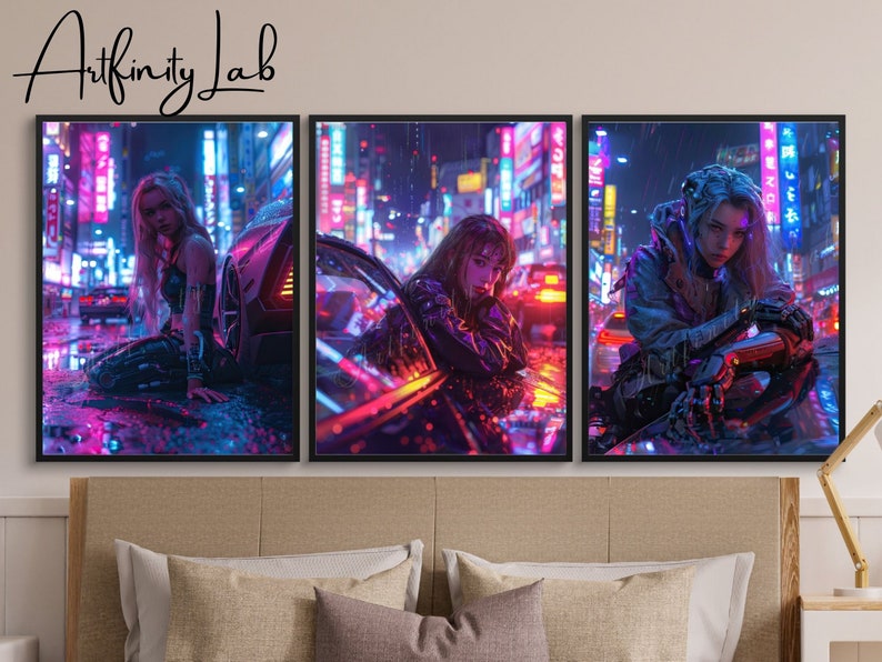 Cyberpunk City Poster Cyberpunk Wall Art Realistic Wall Decor 18x24 20 ...