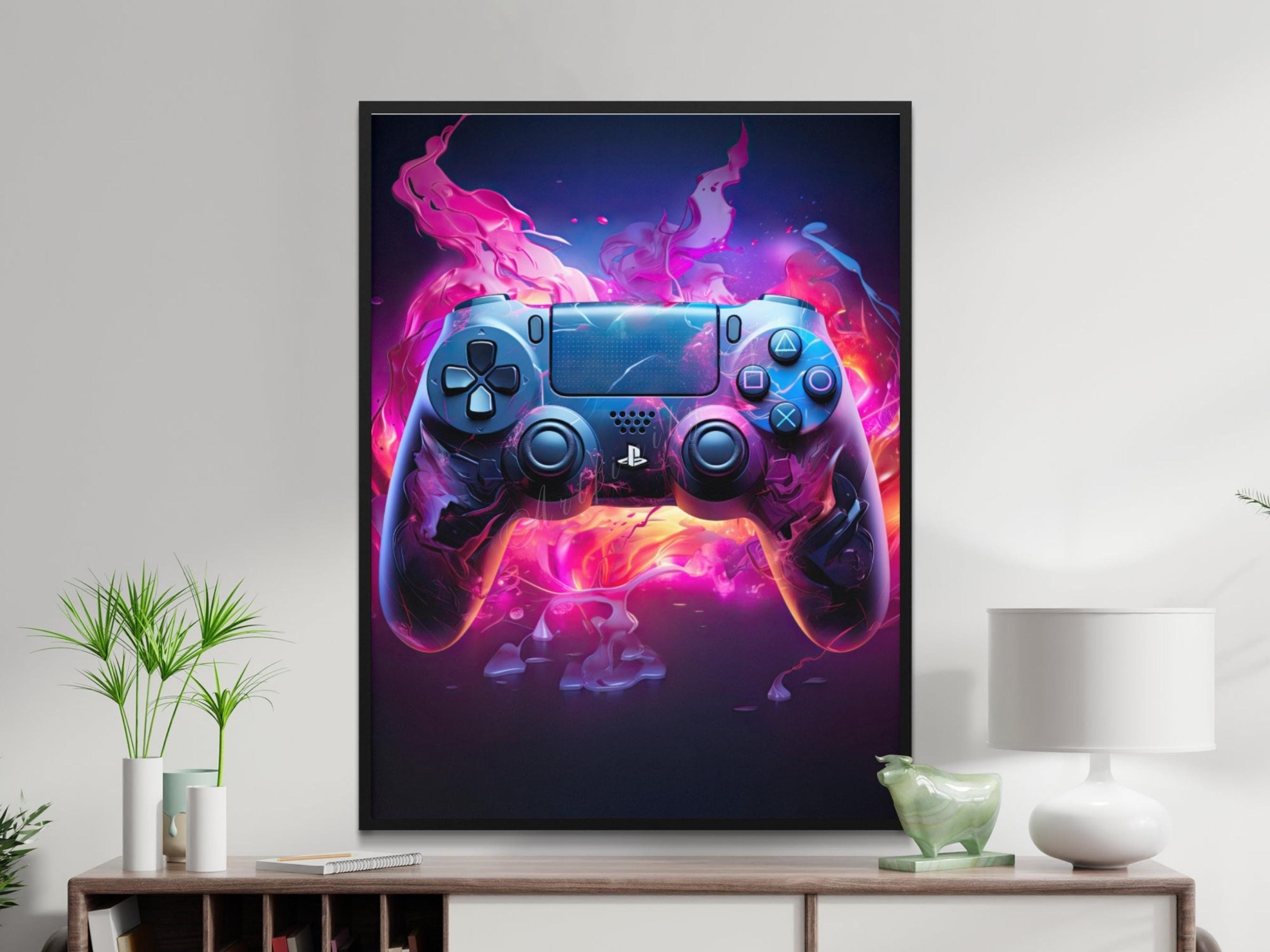 Gaming Wall Poster Gaming Controller Wall Art Gaming Digital Art ...