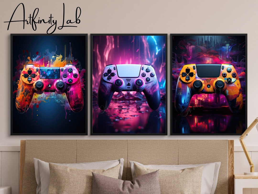 Gaming Wall Poster Gaming Controller Wall Art Gaming Digital Art ...