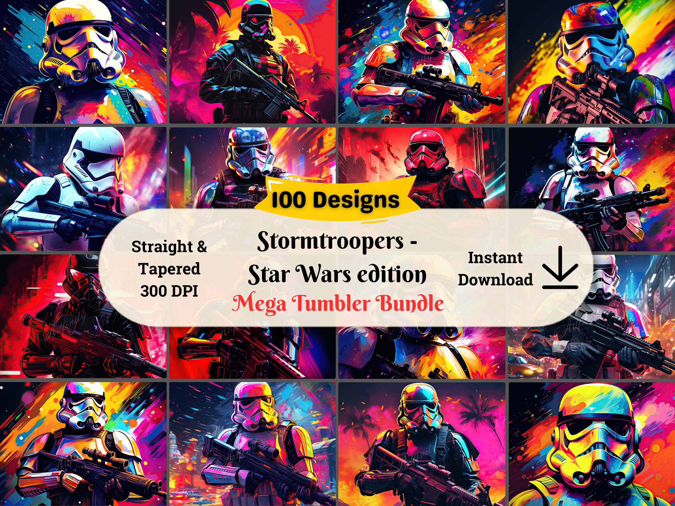 Unique Star Wars Tumbler Wrap 20oz Sublimation Design 100 Stormtrooper ...