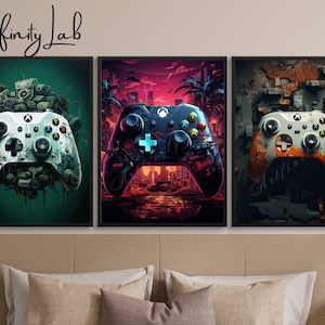 Gaming Wall Art Poster Xbox Wall Art Xbox Controller Wall Decor 18x24 ...