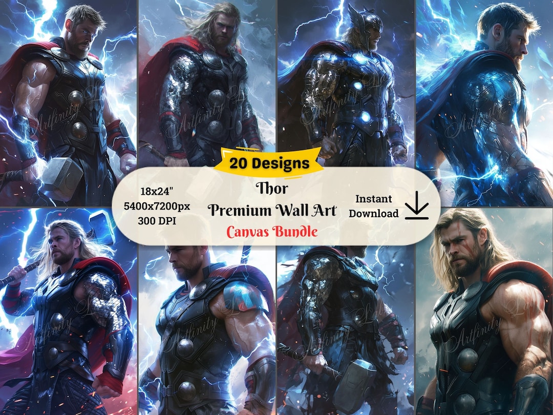 Thor Marvel Poster Unique Thor Wall Art Superheroes Digital Art ...