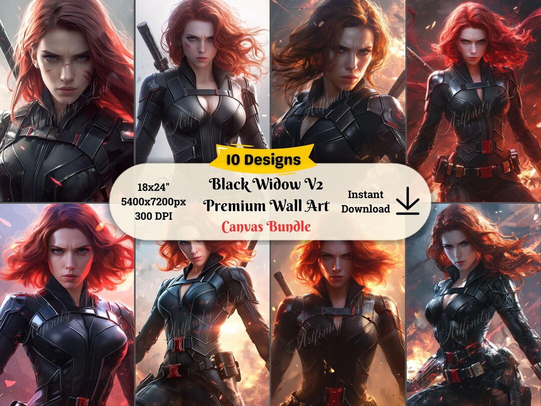 Black Widow Marvel Poster Unique Black Widow Wall Art Superheroes ...