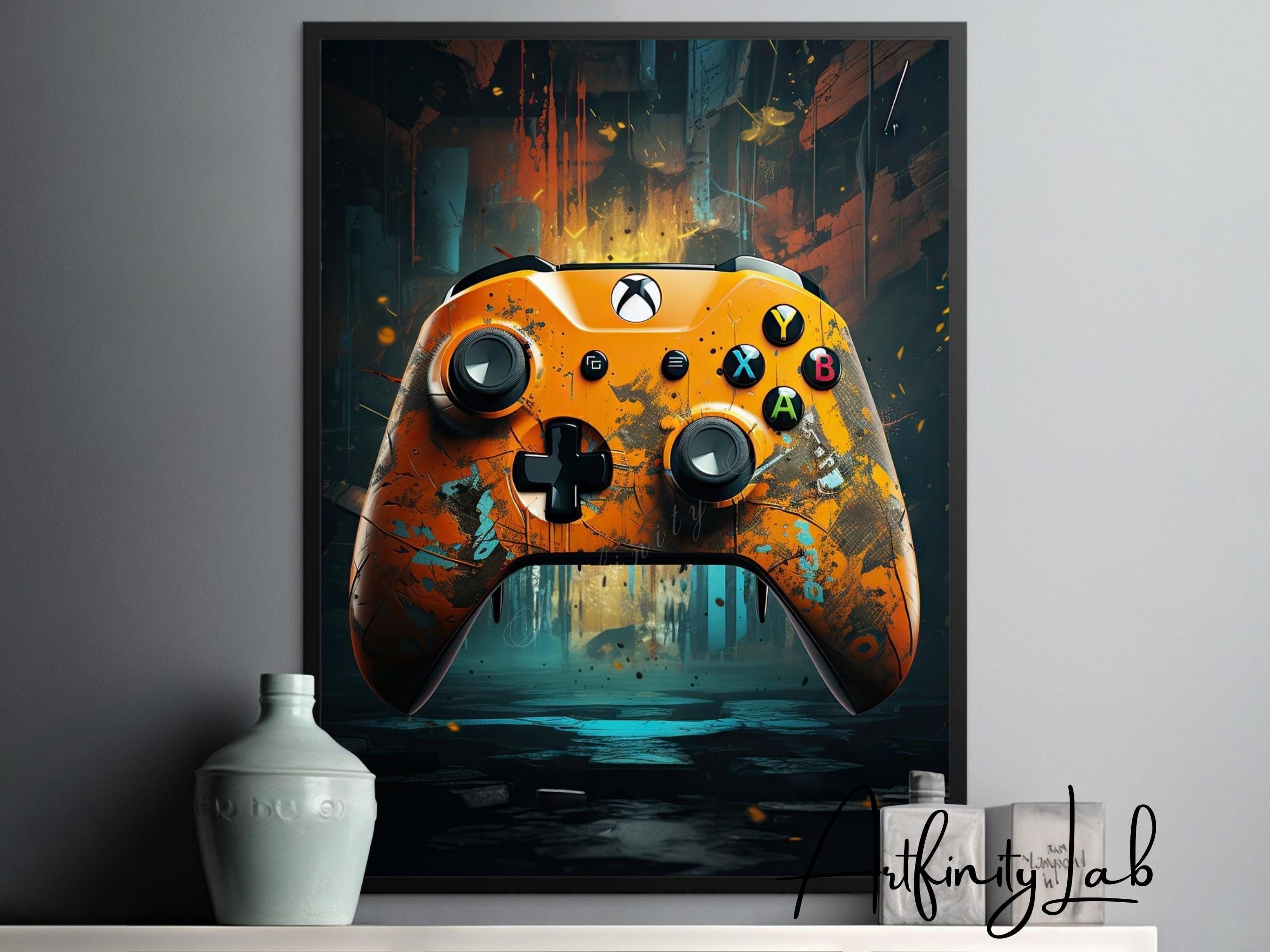 Gaming Wall Art Poster Xbox Wall Art Xbox Controller Wall Decor 18x24 ...