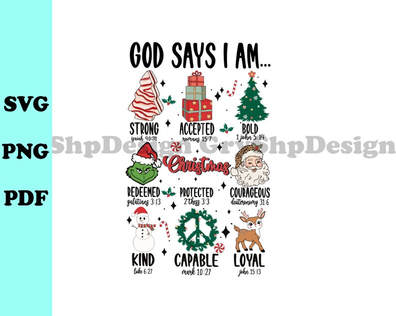 God Says I Am Christmas Png Jesus Christmas Png God Says - Etsy