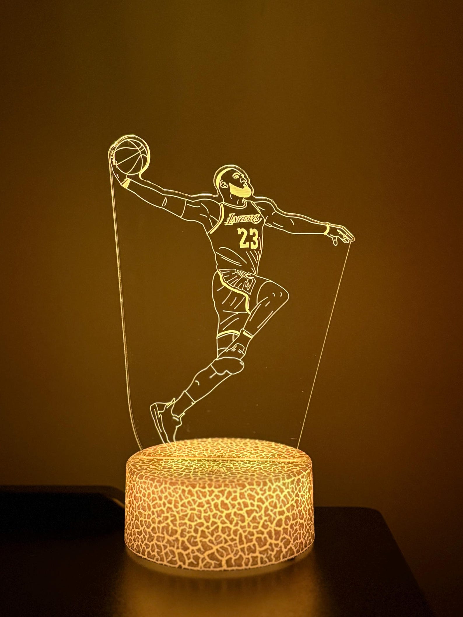 Lebron James LED Lamp: Lakers Fan Gift, Color Changing Night Light - Etsy