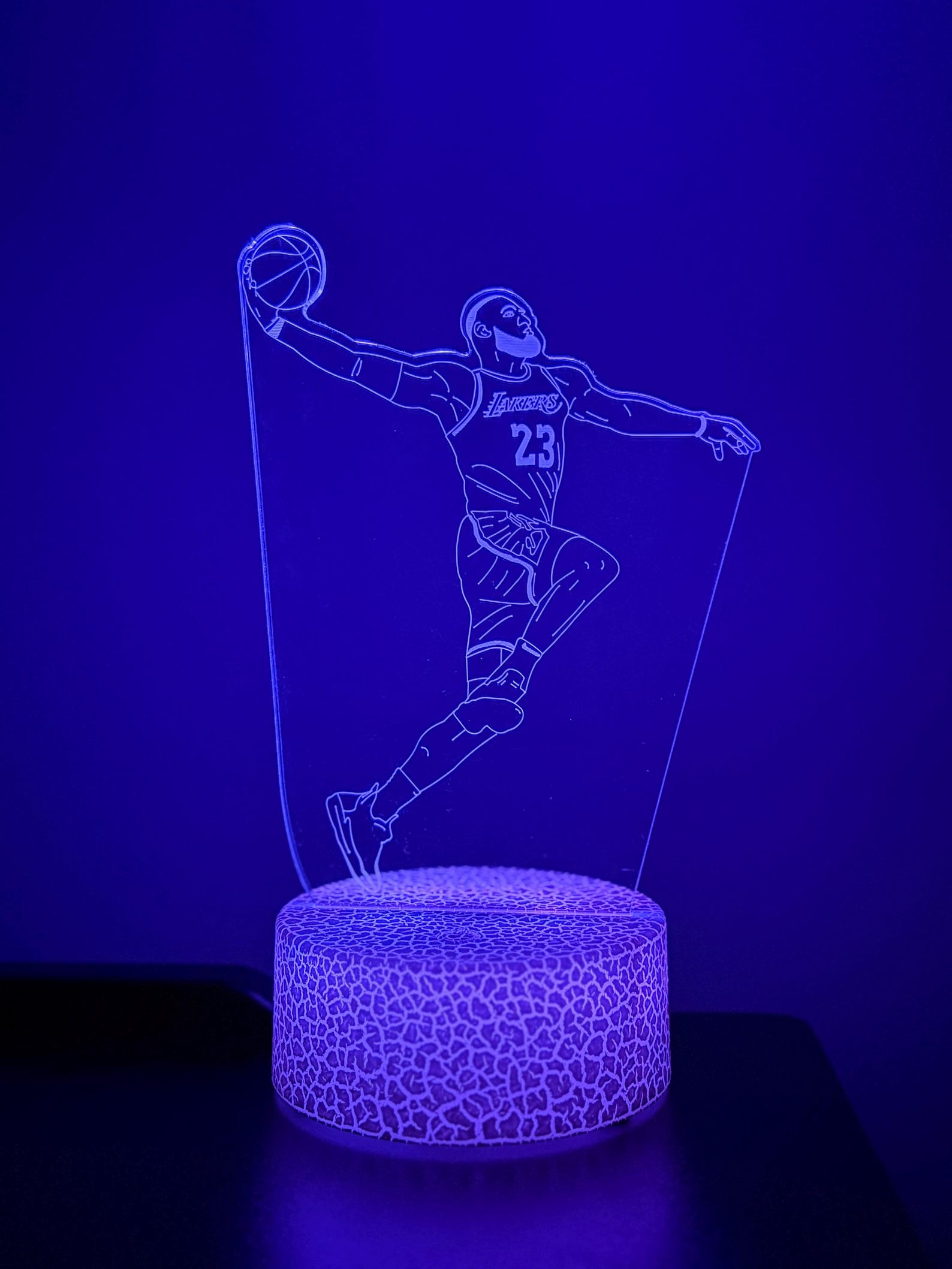 Lebron James LED Lamp: Lakers Fan Gift, Color Changing Night Light - Etsy