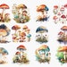 30 Pcs of Mushroom Watercolor Clipart, Watercolor Forest and Fantasy ...