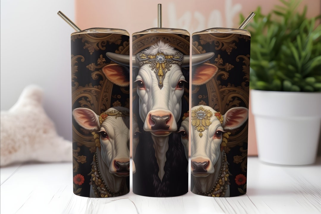 Gothic Cows Tumbler Wrap PNG 20oz Skinny Straight and Tapered Tumbler ...