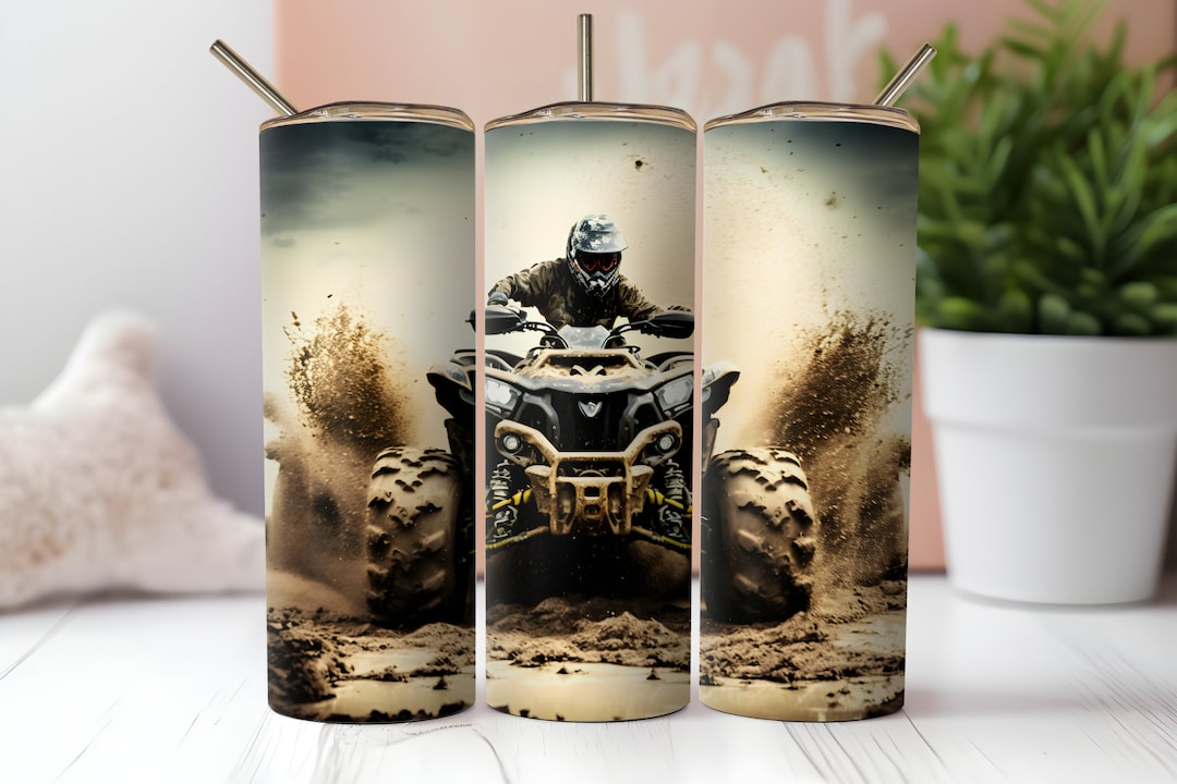 4-wheeler Tumbler Wrap PNG 20oz Skinny Straight and Tapered Tumbler ...