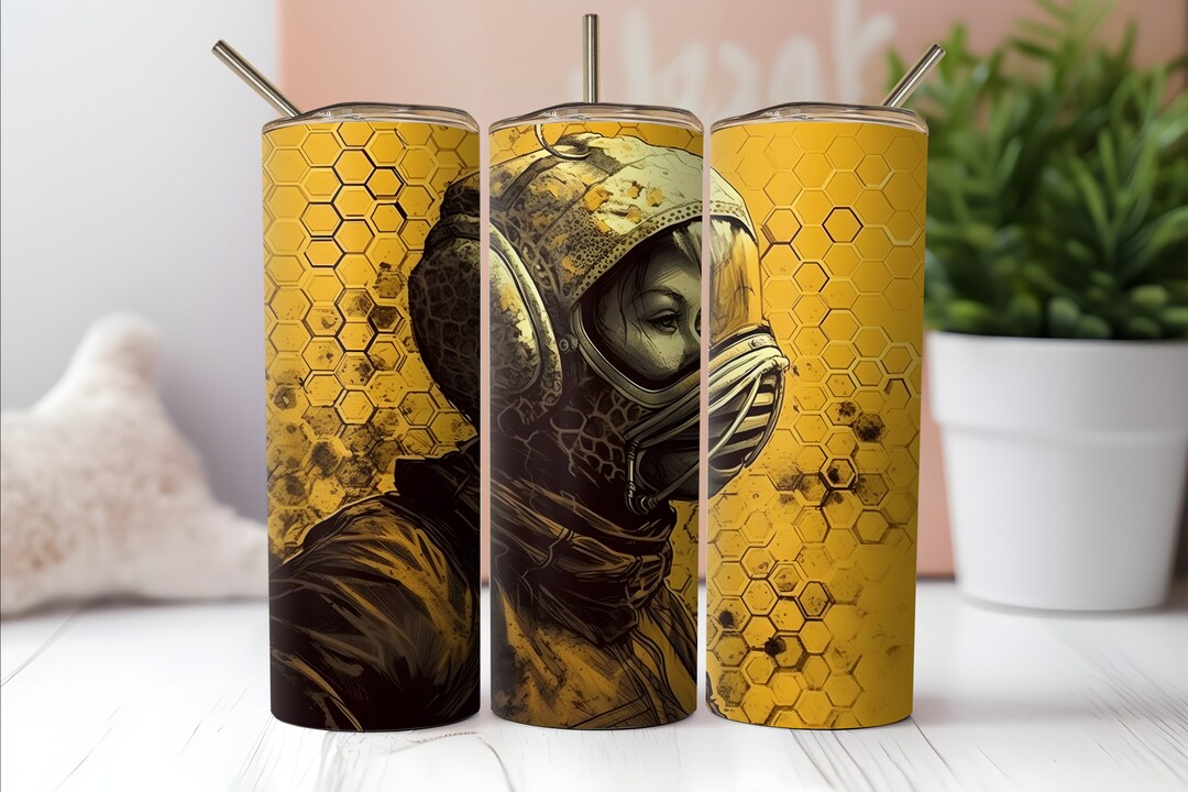 Space Bee Keeper Tumbler Wrap PNG 20oz Skinny Straight and Tapered ...