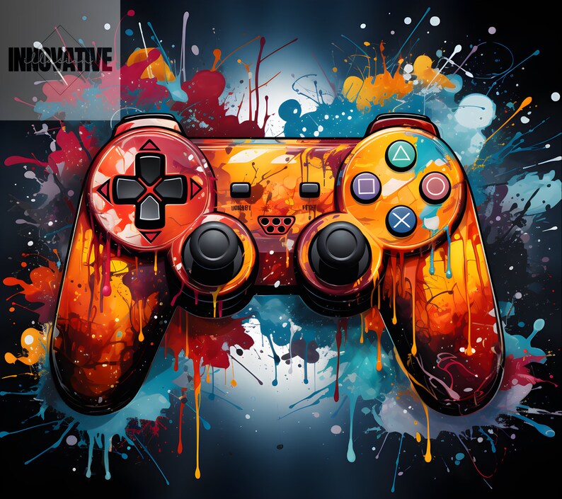 Gaming Controller Wrap PNG 20oz Skinny Straight and Tapered Tumbler ...