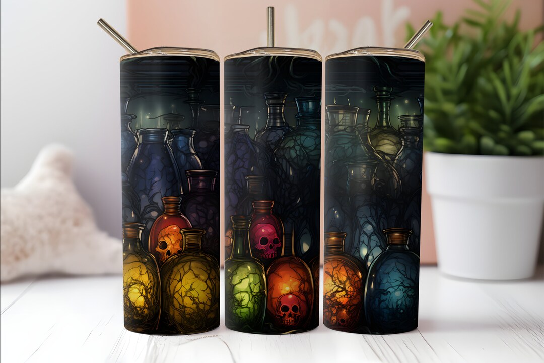Witches Potions Tumbler Wrap PNG 20oz Skinny Straight and Tapered ...