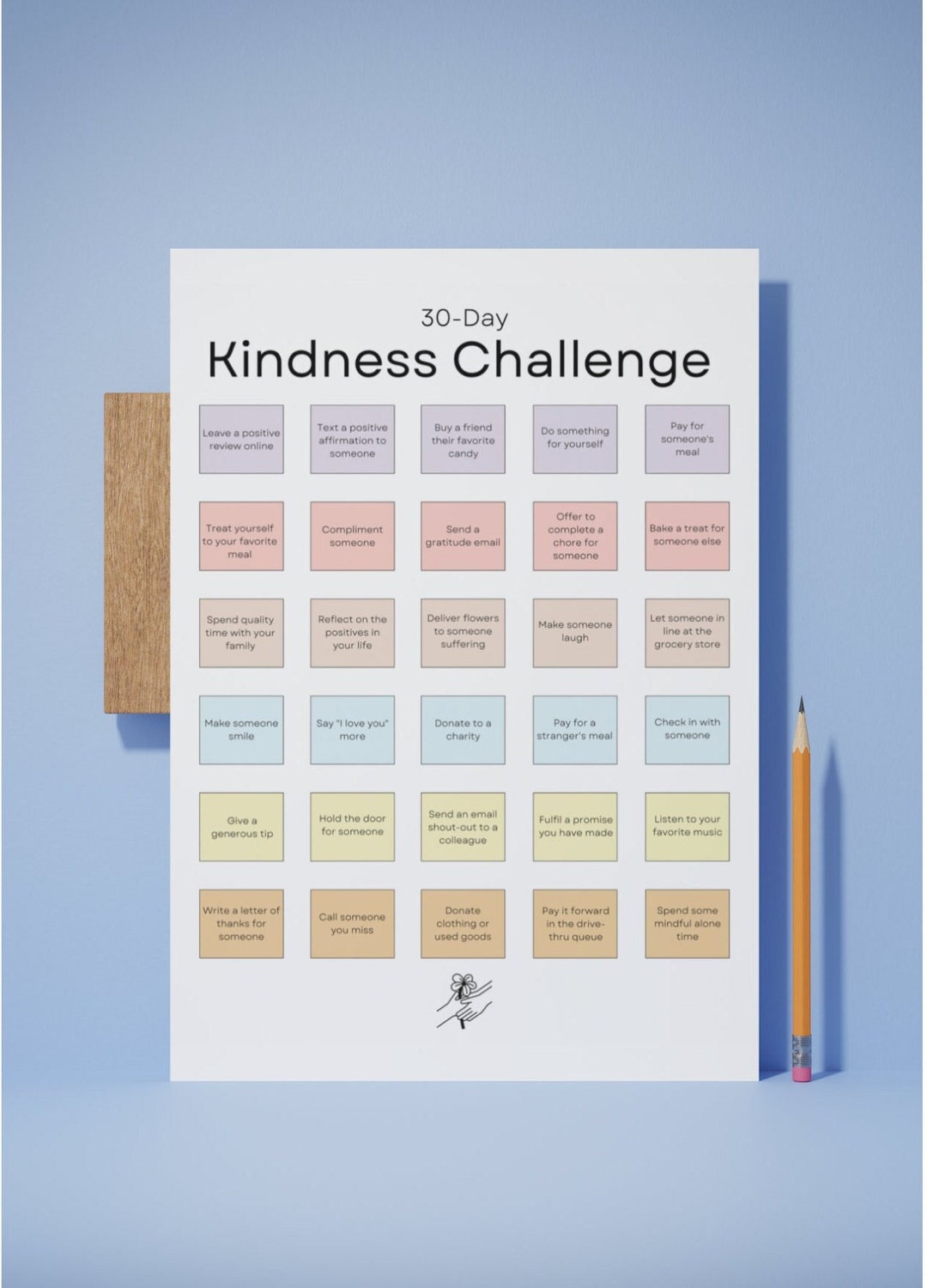 30-days of Kindness Challenge Kindness Calendar Acts of Kindness ...