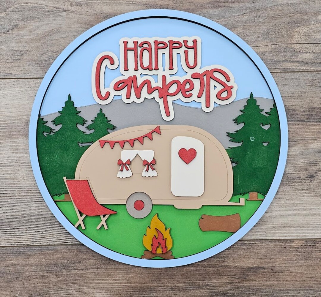 DIY Craft Kit Happy Campers Sign - Etsy