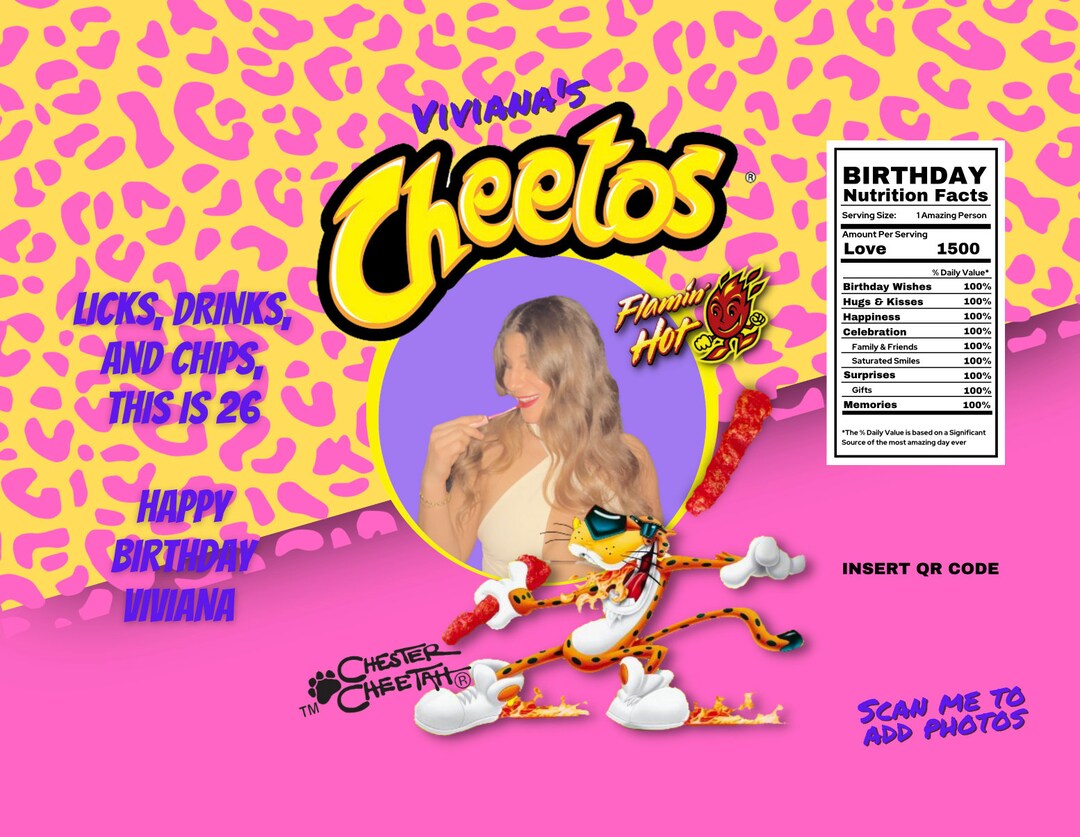 Custom Cheetos Chip Bag for Birthday, Weddings, Bachelorette Parties - Etsy