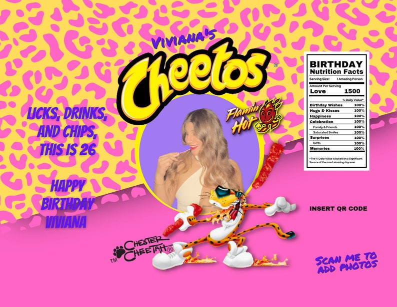 Custom Cheetos Chip Bag for Birthday, Weddings, Bachelorette Parties - Etsy