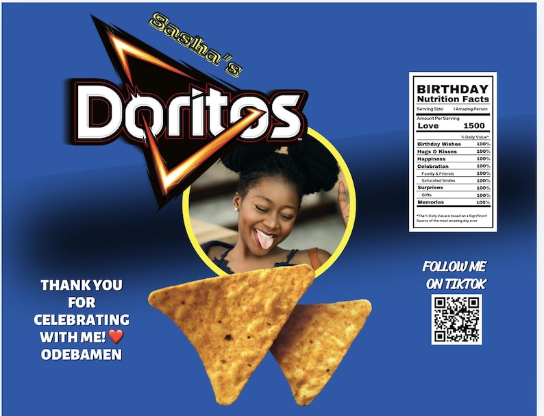 Custom Doritos Blue Ranch Chip Bag - Etsy