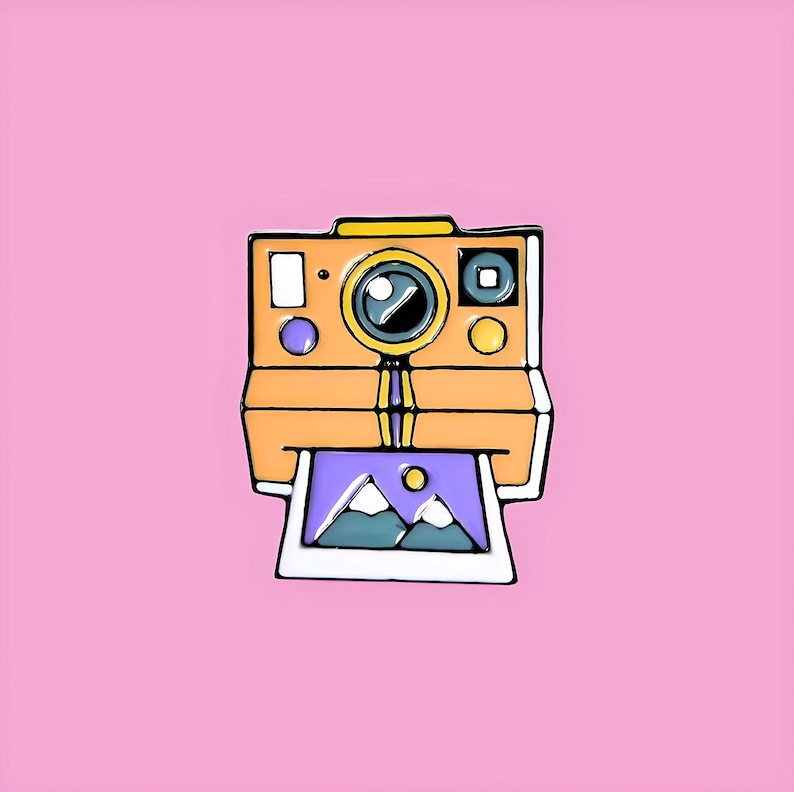 Polaroid Camera With Film Brooch Pin - Etsy