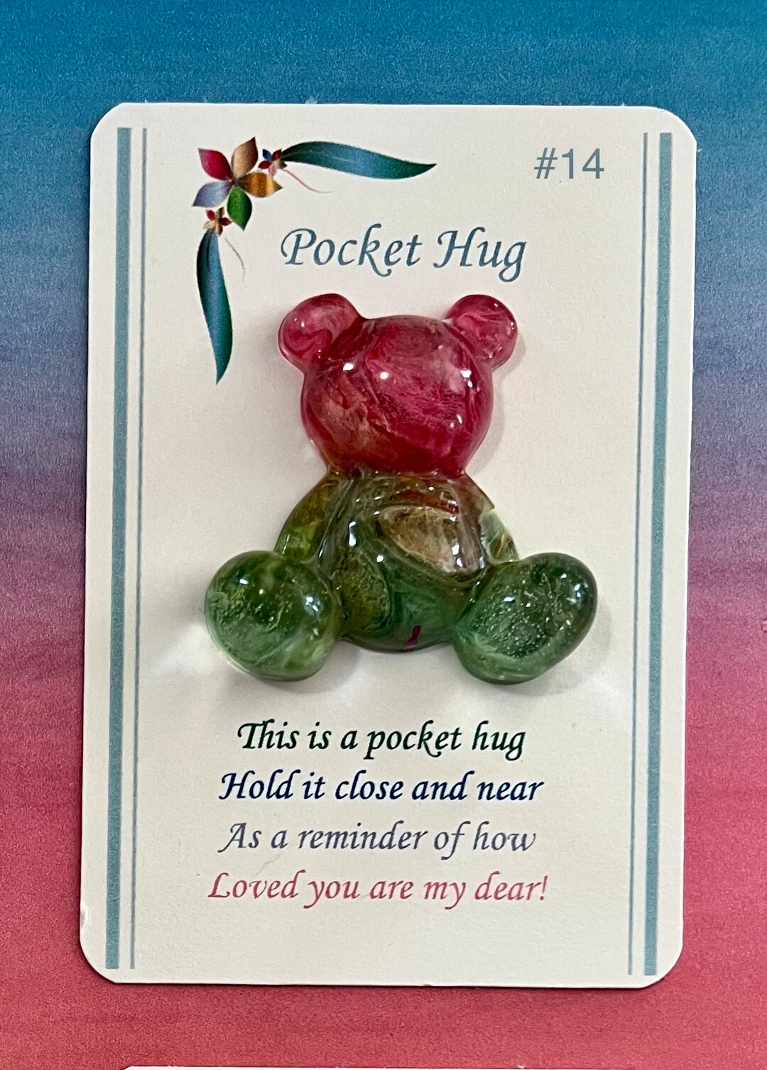 Pocket Hug Resin Christmas Bear Hug - Etsy