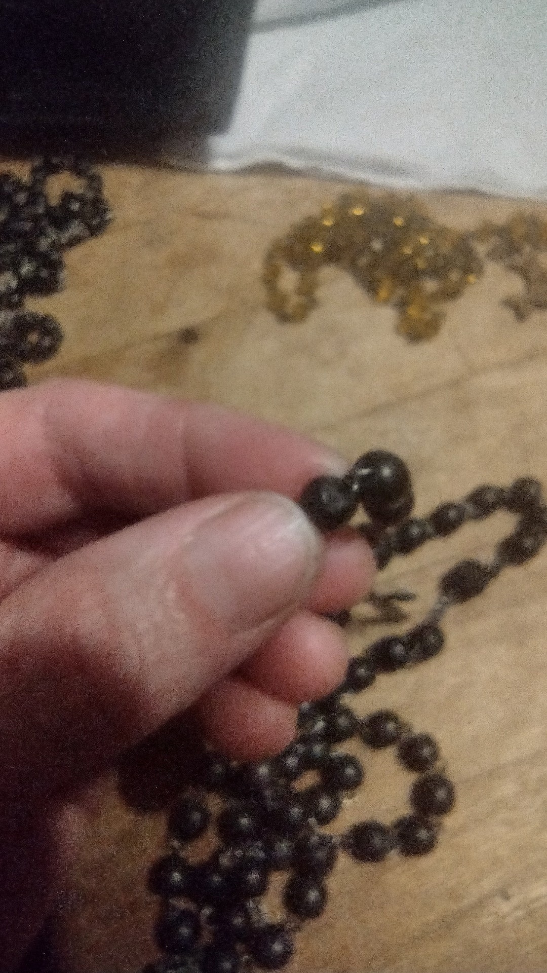 Solid Black Beaded Rosary With Strong Chains and Carved/cast Roses - Etsy