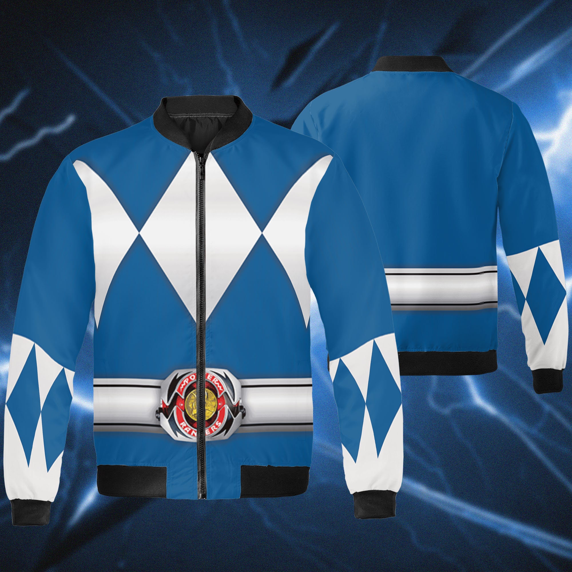 Costume Blue Ranger Hoodie, Cosplay Blue MIGHTY MORPHIN Power Ranger T ...