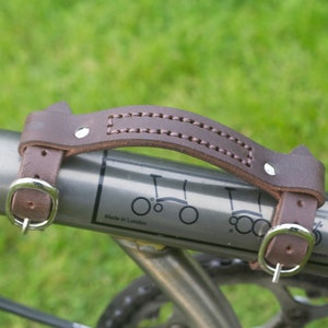 Leather Mini Carry Handle for BROMPTON Handgrip Bike Bicycle Frame ...