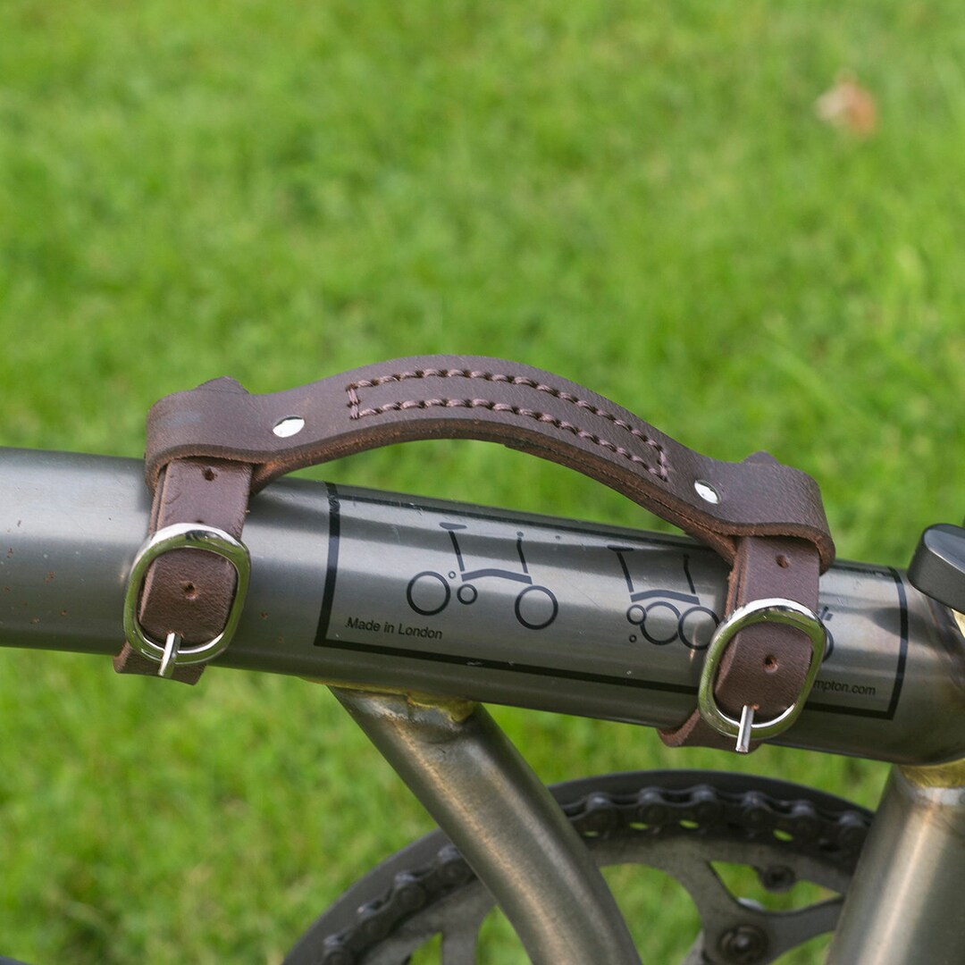 Leather Mini Carry Handle for BROMPTON Handgrip Bike Bicycle Frame ...