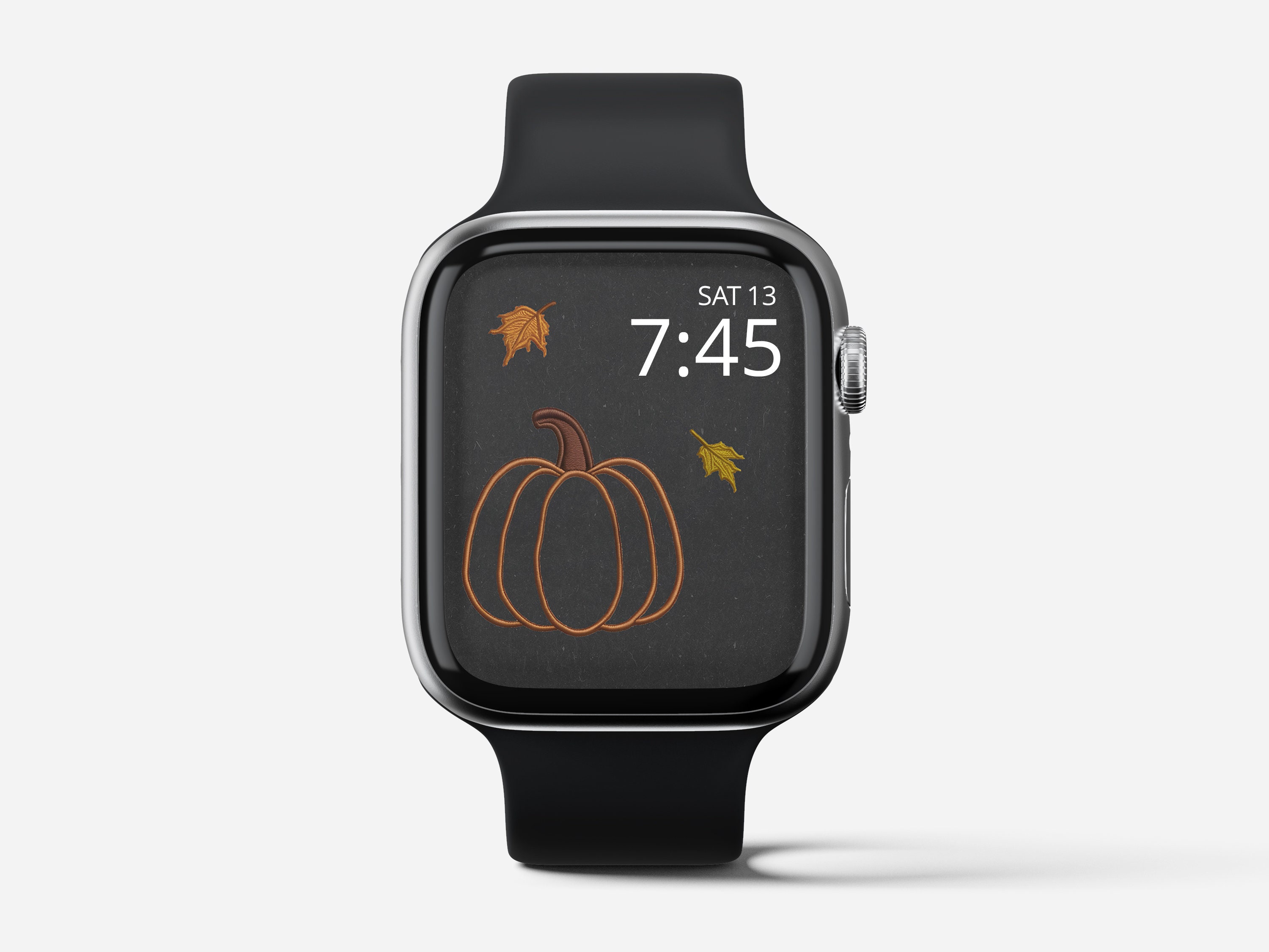 Embroidery Apple Watch Face, Fall Dark Background Apple Watch Face ...