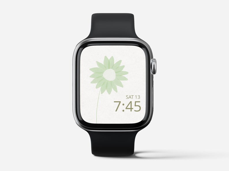Sage Green Apple Watch Wallpaper Hand Drawing Daisy Watch - Etsy