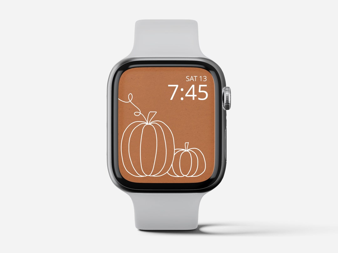 Fine Line Apple Watch Face, Pumpkins Watch Face, Hand Drawing Watch ...