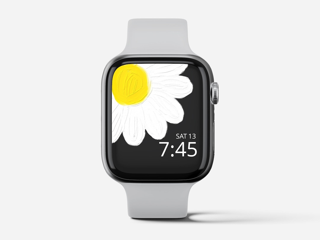 Acrylic Apple Watch Wallpaper, Aesthetic Daisy Watch Face, Daisies ...