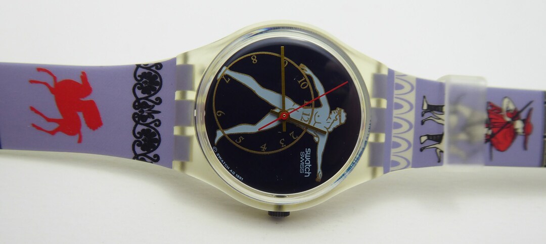 Swatch Quartz GK 141 DISCOBILUS Von 1991 Armbanduhr Ø 34 Mm OVP O4772 ...