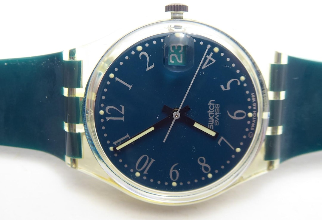 Swatch Quartz GK 401 Gruene LUI Von 1991 Armbanduhr Ø 34 Mm OVP (O4812 ...