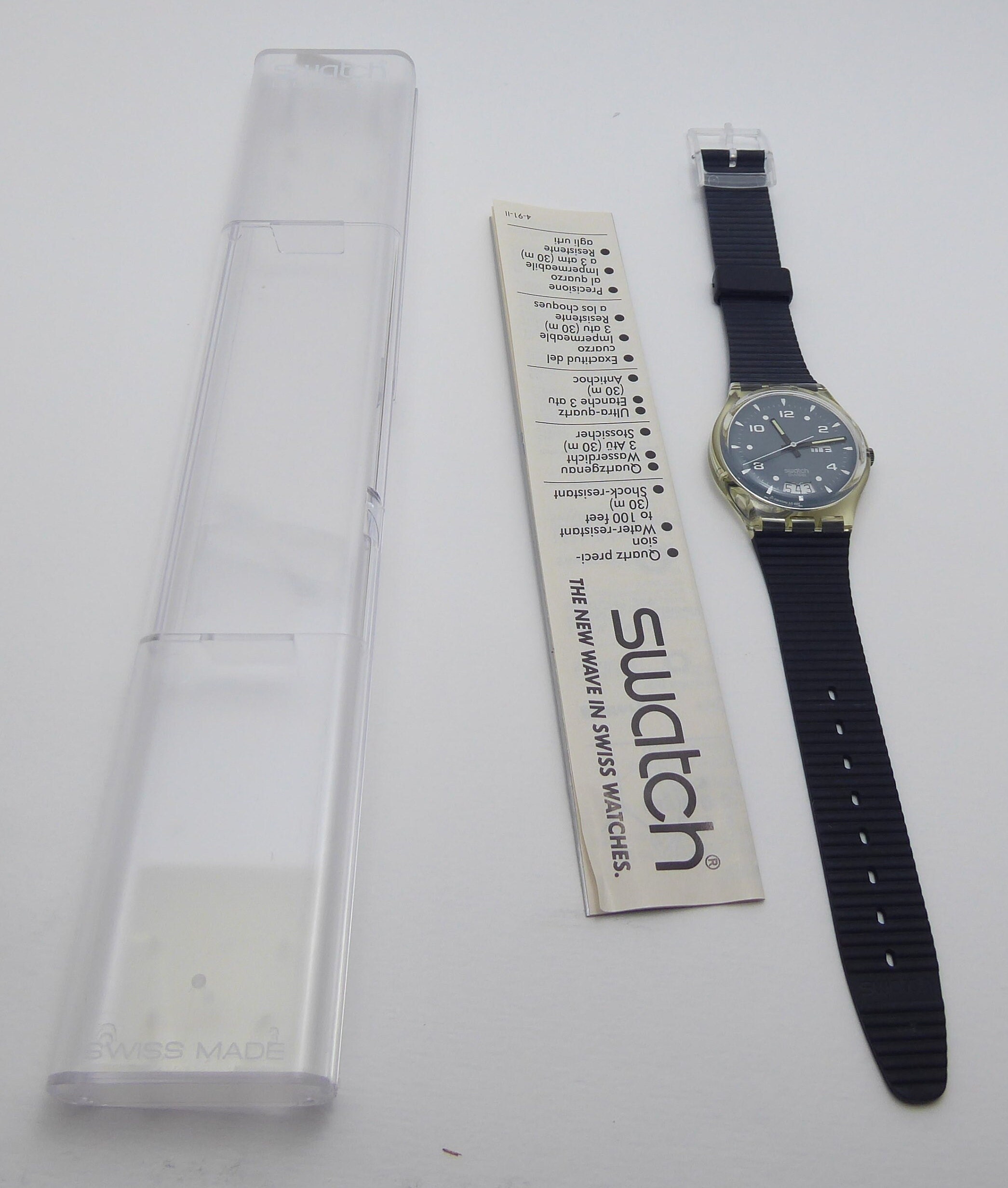 Swatch Quartz GK 702 Open Windows Von 1991 Armbanduhr Ø 34 Mm OVP O4707 ...