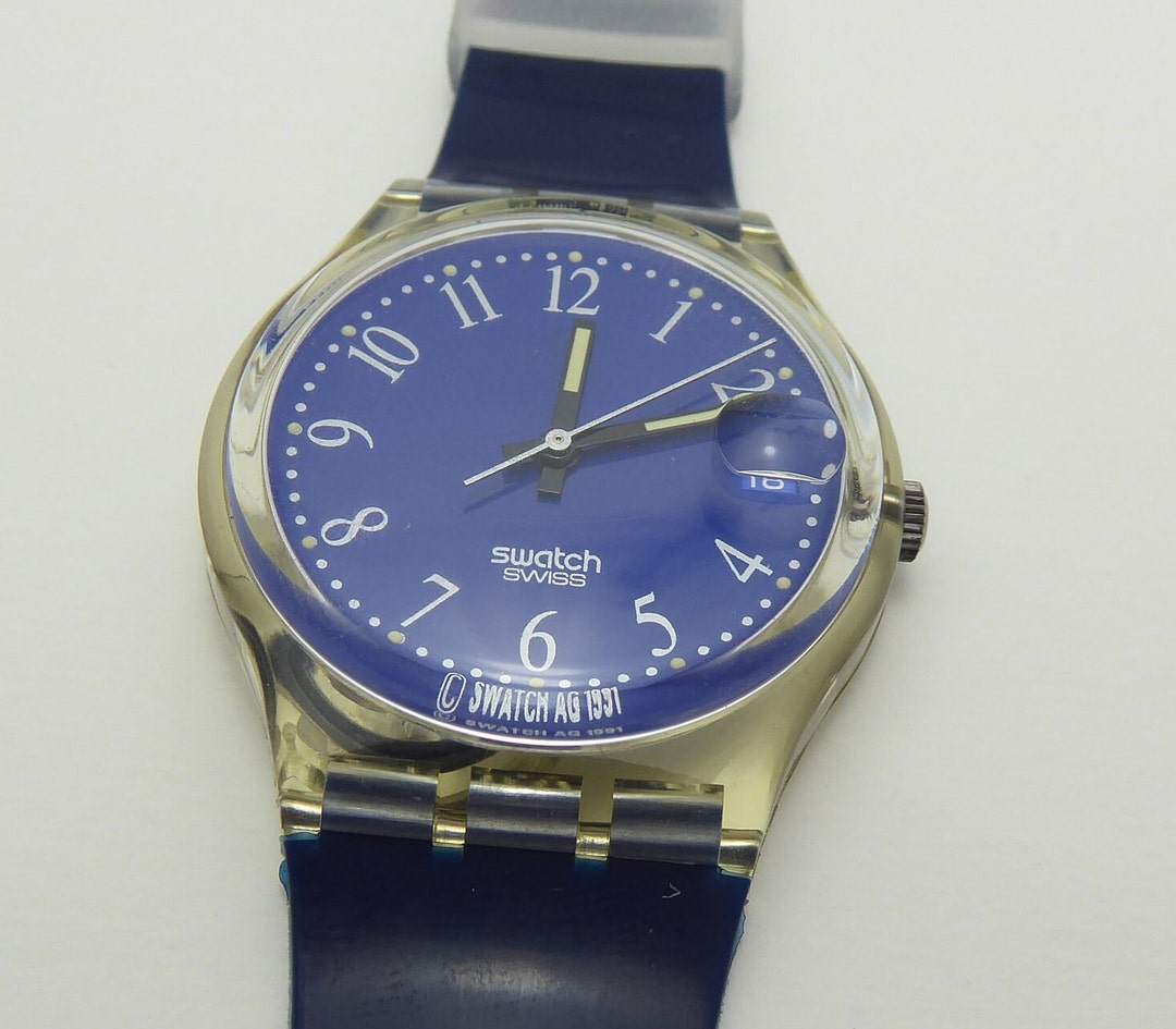 Swatch Quartz GK 400 Blue Lui Von 1991 Armbanduhr Ø 34 Mm OVP (O4706 ...