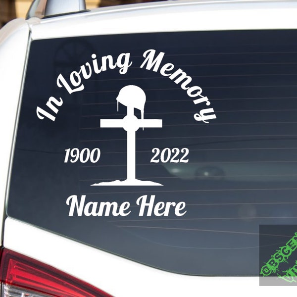 Memorial Helmet Decal - Etsy