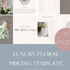 Clean and Modern Luxury Floral Proposal Template | Instant Download ...