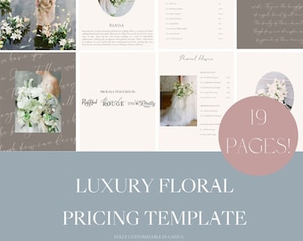 Clean and Modern Luxury Floral Proposal Template | Instant Download ...