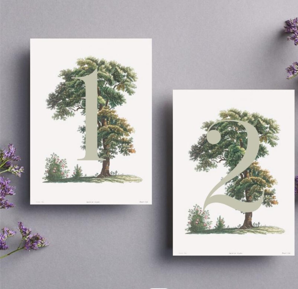 Oak Tree Table Numbers | Wedding Canva Template (instant Download) - Etsy