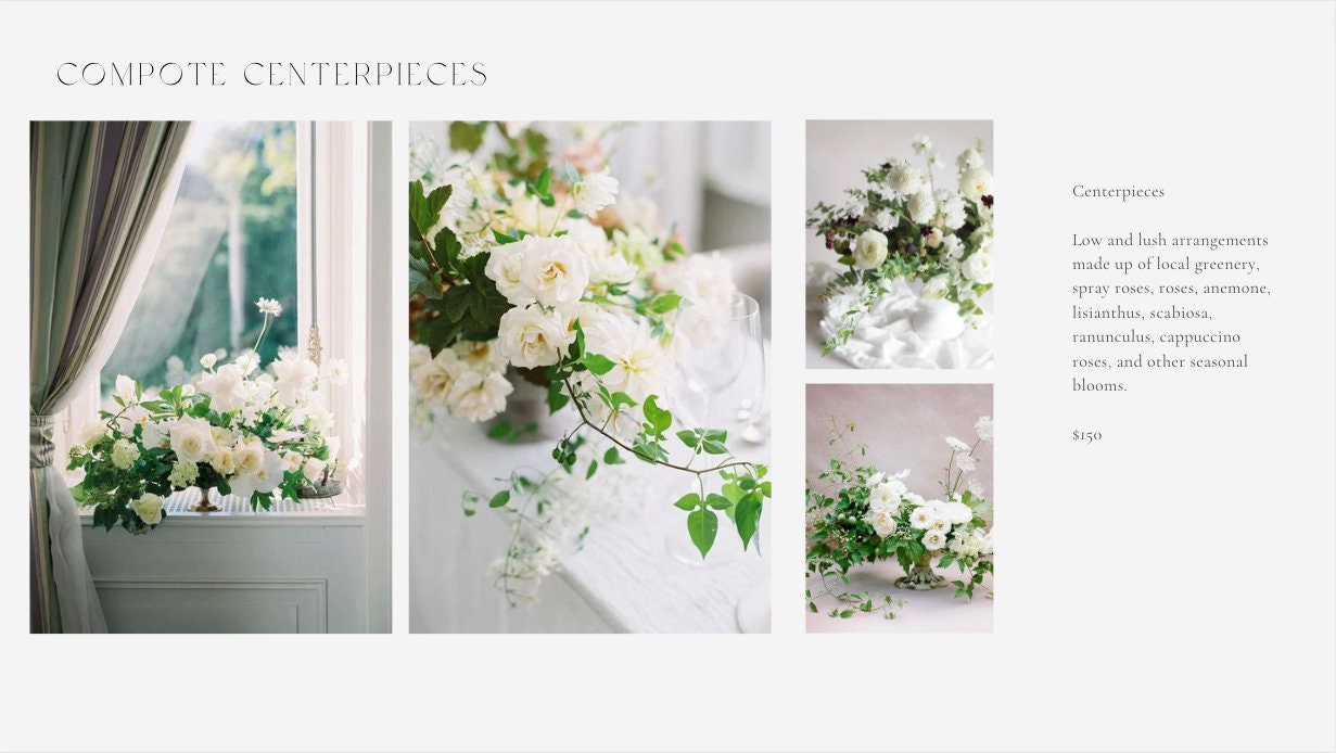 Clean and Modern Luxury Floral Proposal Template | Instant Download ...