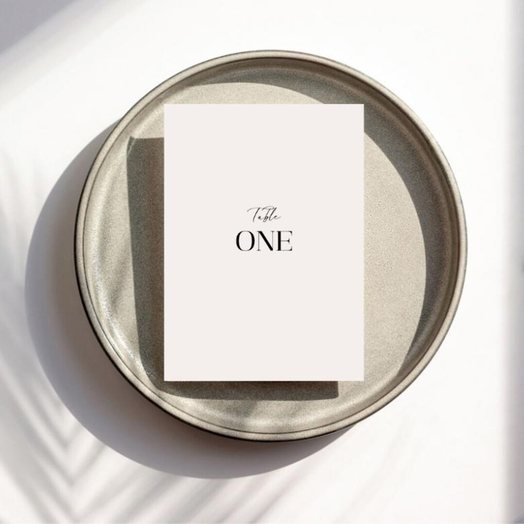 Elegant Table Numbers | Instant Download, Canva Template, Printable ...