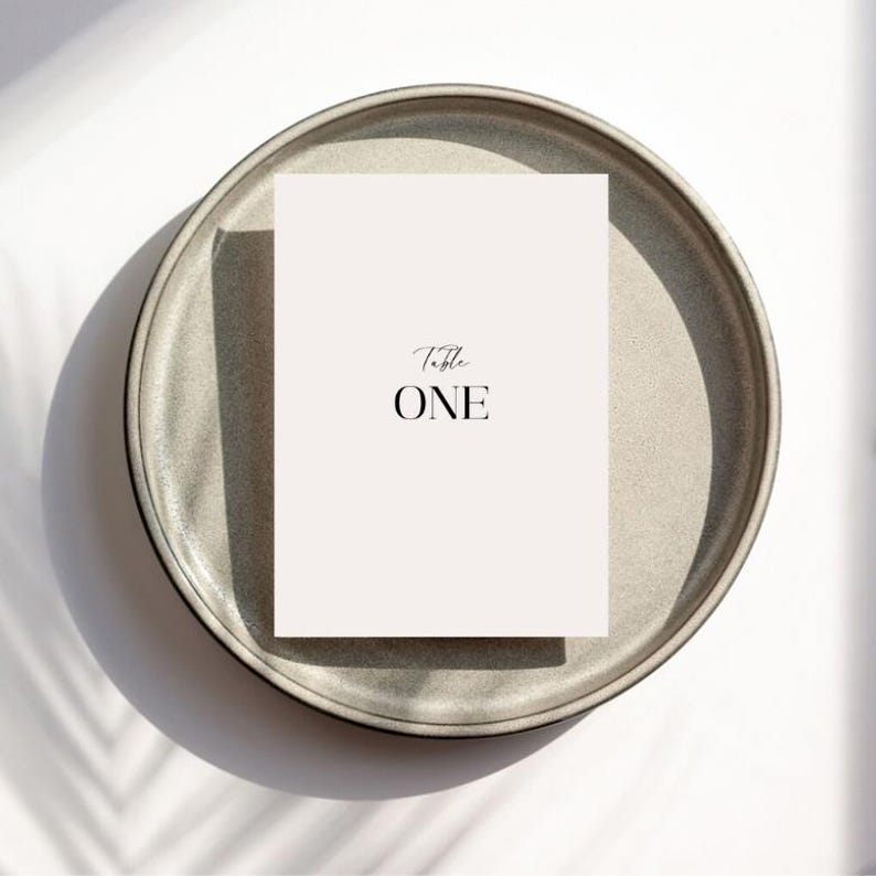Elegant Wedding Table Numbers 1-20 | Canva Template (instant Download ...