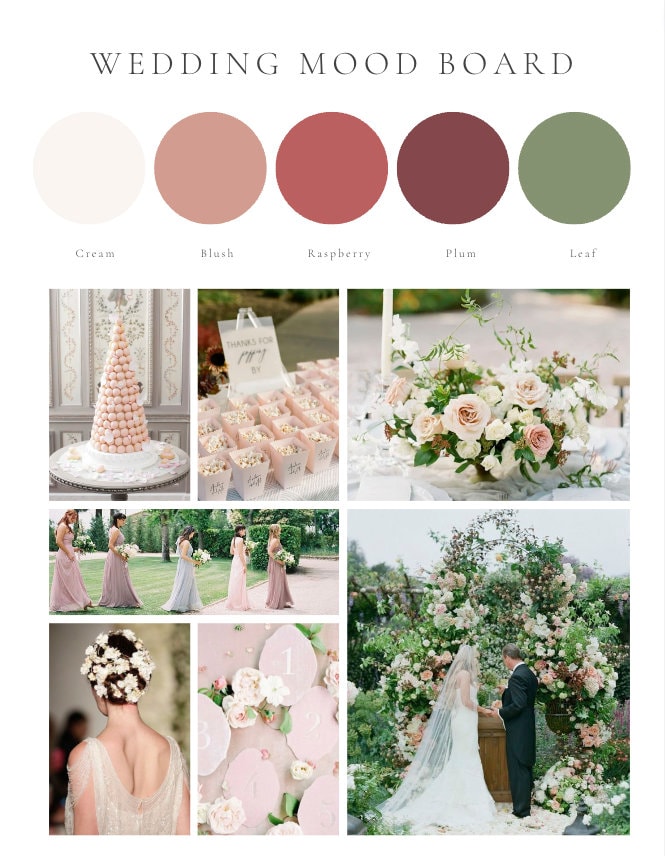 Wedding Mood Board Template | Visual Planner (canva, Digital Download ...